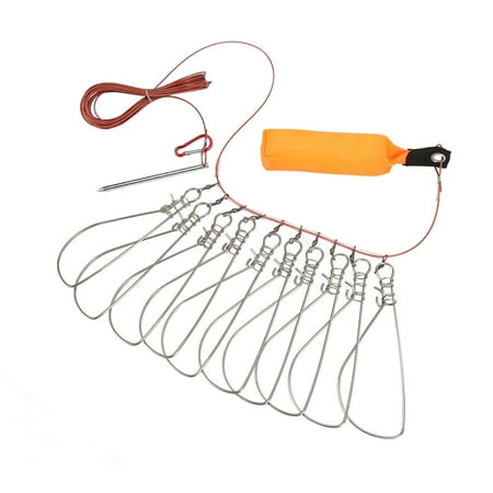 Fishing Lock Buckle, PVC Wrap Fish Stringer Kit Reduce Twisting 5m ...