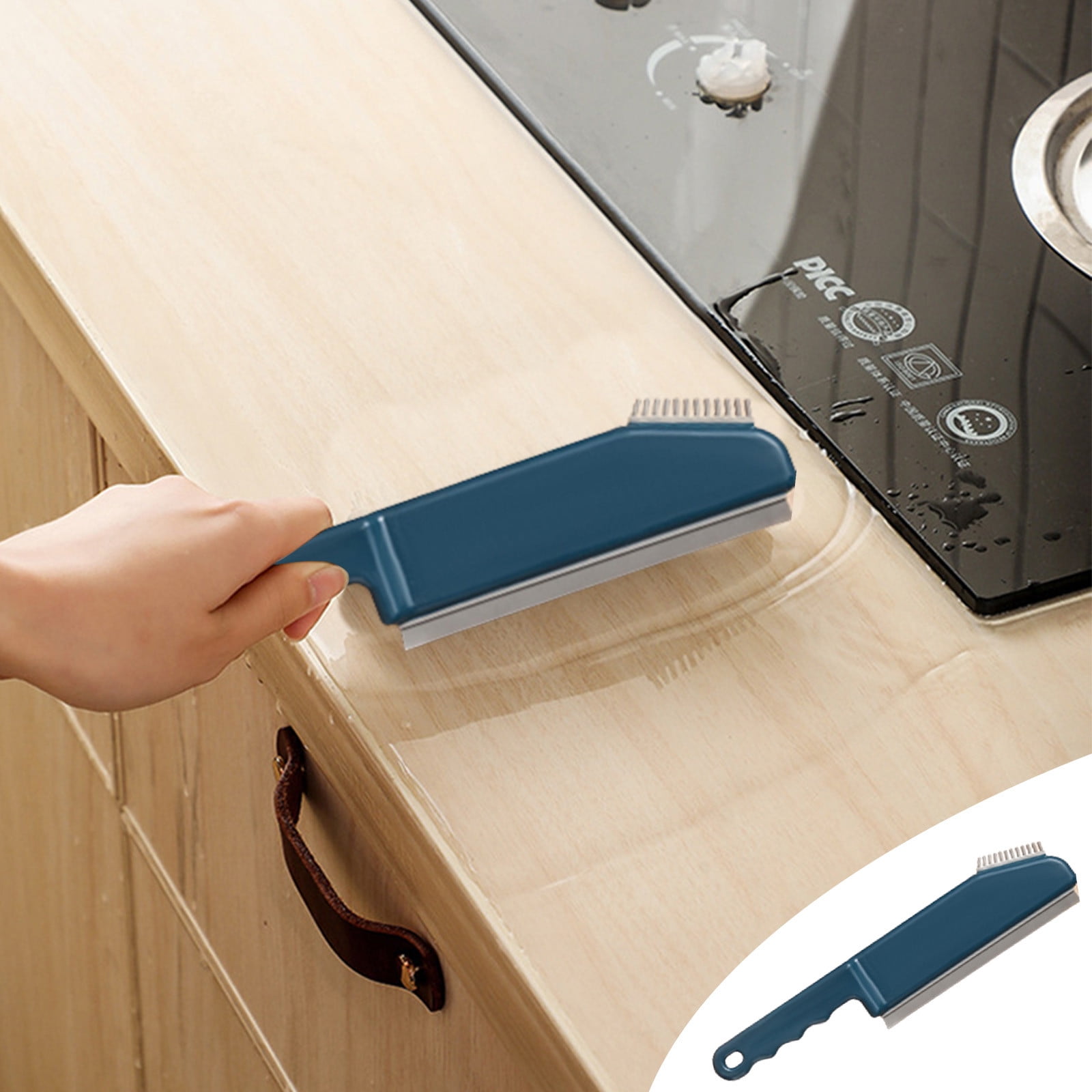 Dvkptbk Cleaning Brush 3 In 1 Multifunctional Cleaning Brush  Scraper Cleaning Brush  Soft Bristle Fluid Handle  Clean The Gap  Brush The Tiles Cleani