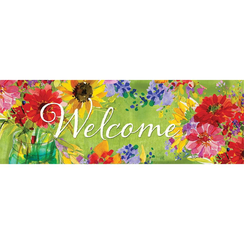 Custom Decor Signature Sign - Watercolor Wildflowers - Walmart.com