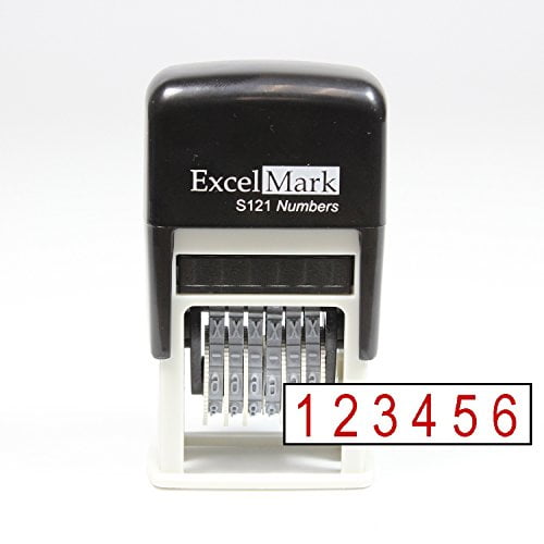 Number Stamp, Self Inking, Red Numbering Stamp, 6 Digit - Walmart.com