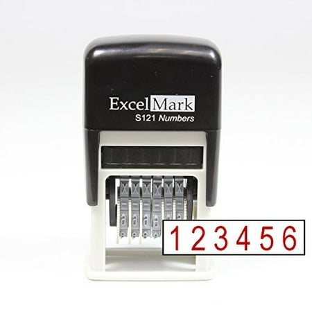 Number Stamp, Self Inking, Red Numbering Stamp, 6 Digit - Walmart.com