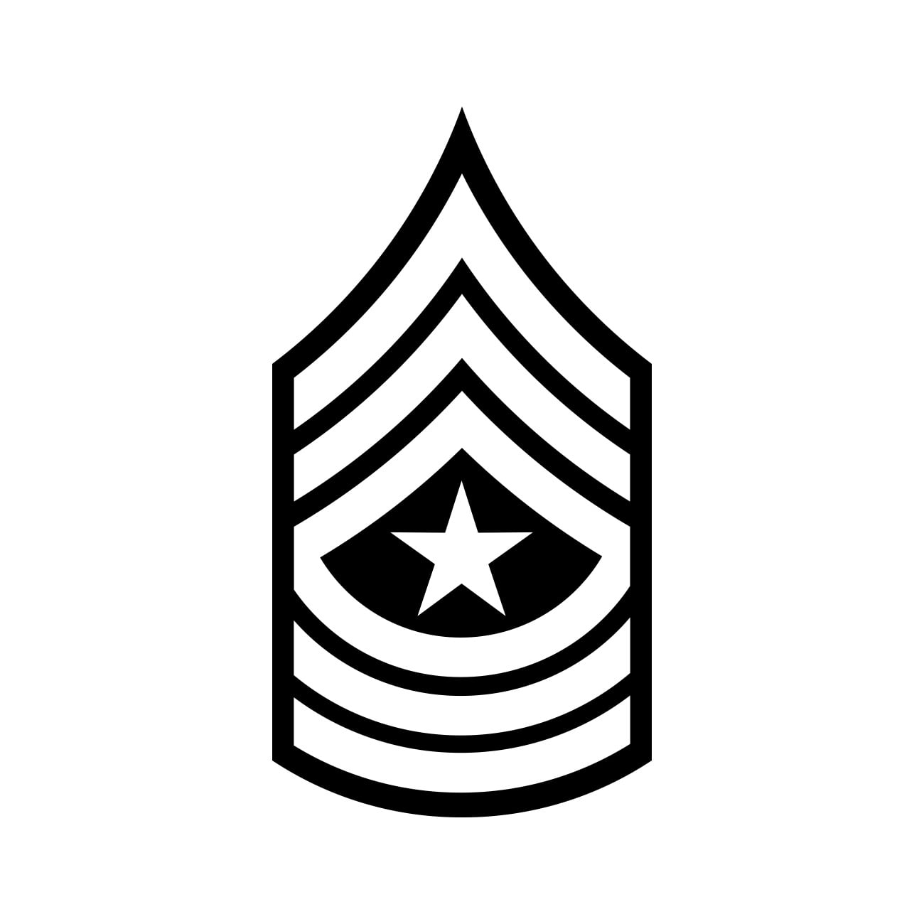E 9 Sergeant Major Rank Sticker Decal Die Cut Self Adhesive Vinyl