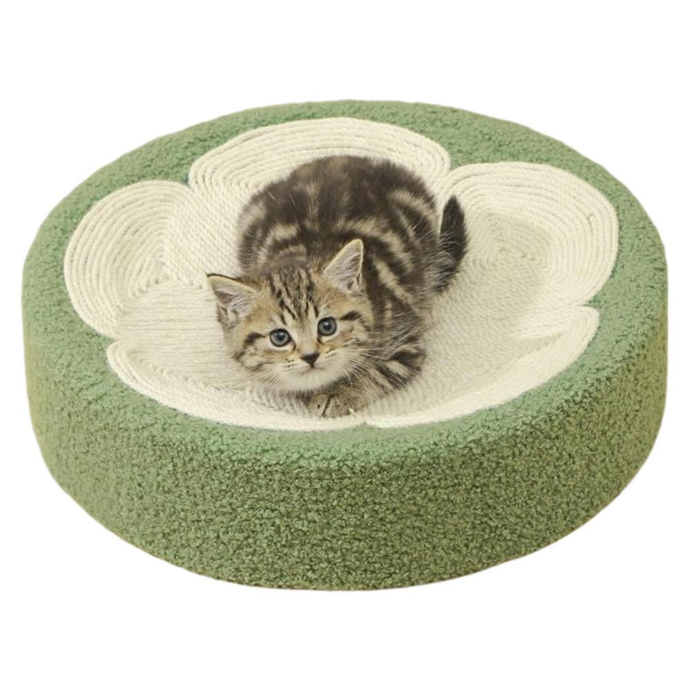 AIXING Round Cat Scratcher Sisal Kitten Scratch Mat Scratch Bowl for ...