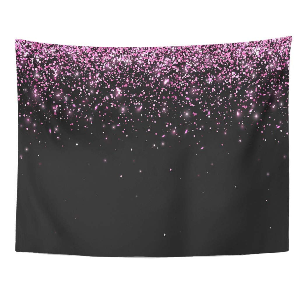 ZEALGNED Abstract Pink Falling Particles on Dark Abstraction Black ...
