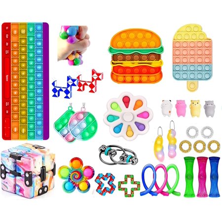 HTCM Cheap Fidget Pack Fidget Toy Set Anti-Anxiety Tools, Big Sensory Keyboard Fidget Toy Pack ...