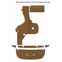 2001 Sea Ray 240 Sundancer Swim Platform Cockpit Pad Boat EVA Teak ...