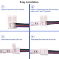 LED Strip Connector Kit for 5050 4Pin 8Types Fittings - Walmart ...