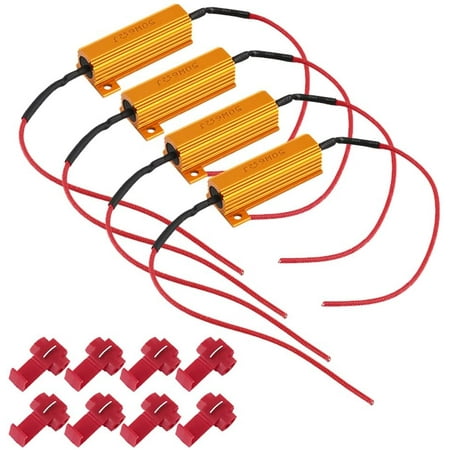 TABEN 4pcs 50W 6-ohm Load Resistors for LED Turn Signal Lights or LED ...