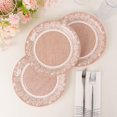 Efavormart 25 Pack Natural Burlap Print Dinner Paper Plates With White ...