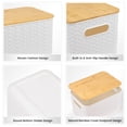 4-Pack Plastic Storage Bins with Bamboo Lids – Stackable Storage ...