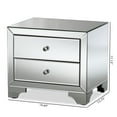 Baxton Studio Farrah Mirrored 2-Drawer End Table - Walmart.com