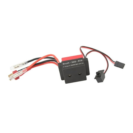 60A RC Brushed ESC, Brushed Speed Controller ESC Heat Dissipation 6V 2A ...