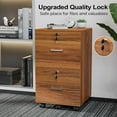 PurelyGoods 2-Drawer Rolling File Cabinet with Lock, Wood Mobile Filing ...