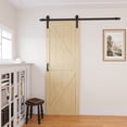 30"x84" 84" Height Modern Sliding Barn Door, Primed Paintable Surface ...