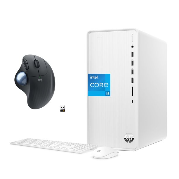 HP Pavilion Desktop, Intel Core i5-12400, 12GB RAM, 512GB SSD, Snow ...