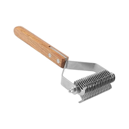 Dog Rake Brush, Dogs Grooming Rake Stainless Steel Deshedding 2 In 1 ...