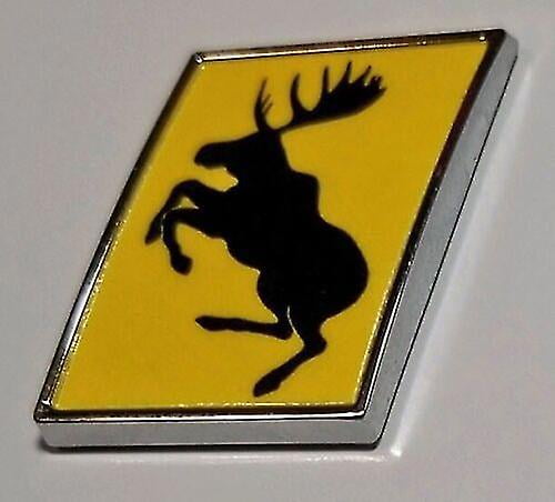 Genuine Traditional Prancing Moose Voo Hard Chrome Badge Slash Emblem ...