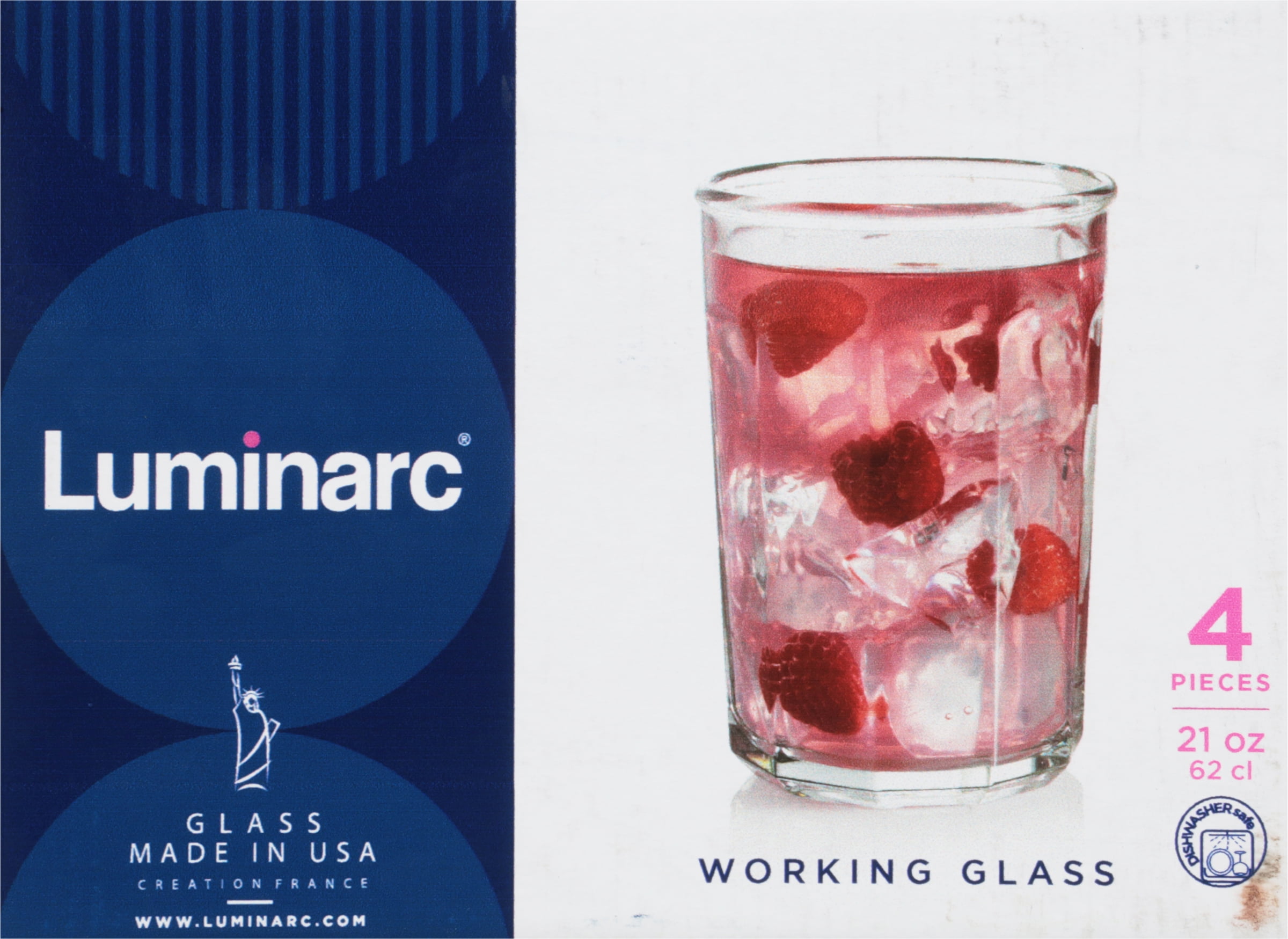Luminarc 21 Oz. Working Glass Cooler - 4 Pc Set - Walmart.com