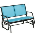 Outsunny 2-Person Outdoor Glider Bench Swing Rocking Chair for Deck ...