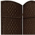 Oriental Furniture 7 ft. Tall Diamond Weave Room Divider - Dark Mocha ...
