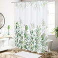 Leaves Small Stall Shower Curtain 36 x 72, Plant Leaves Narrow Half ...