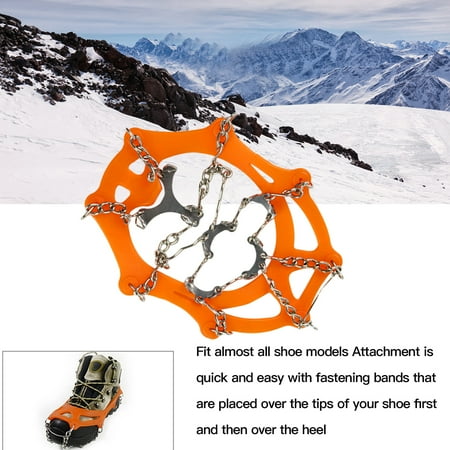 12-tooth Anti-slip Snow Cleats Over over shoe snow gripper; Shoe Ice ...