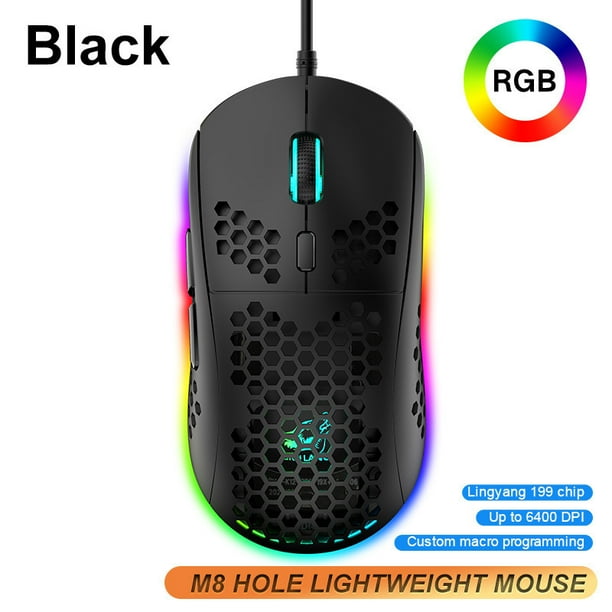 Gaming Mouse, Honeycomb Hollow Design Ergonomic Wired Mouse with ...