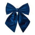 Blue Velvet Puffy Decorative Christmas Bow, 11", by Holiday Time ...