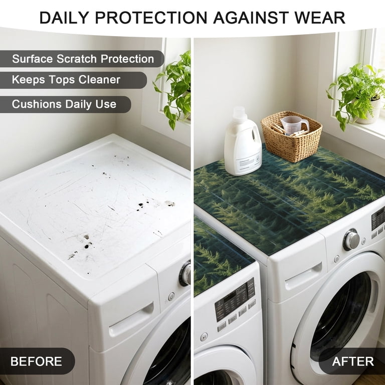 Summer Green Washer and Dryer Top Protector Mat, 23.6