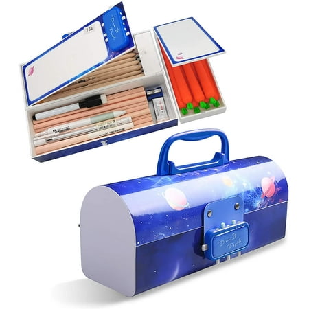 Cartoons Multifunction Pencil Box with Double Password Lock, Large ...