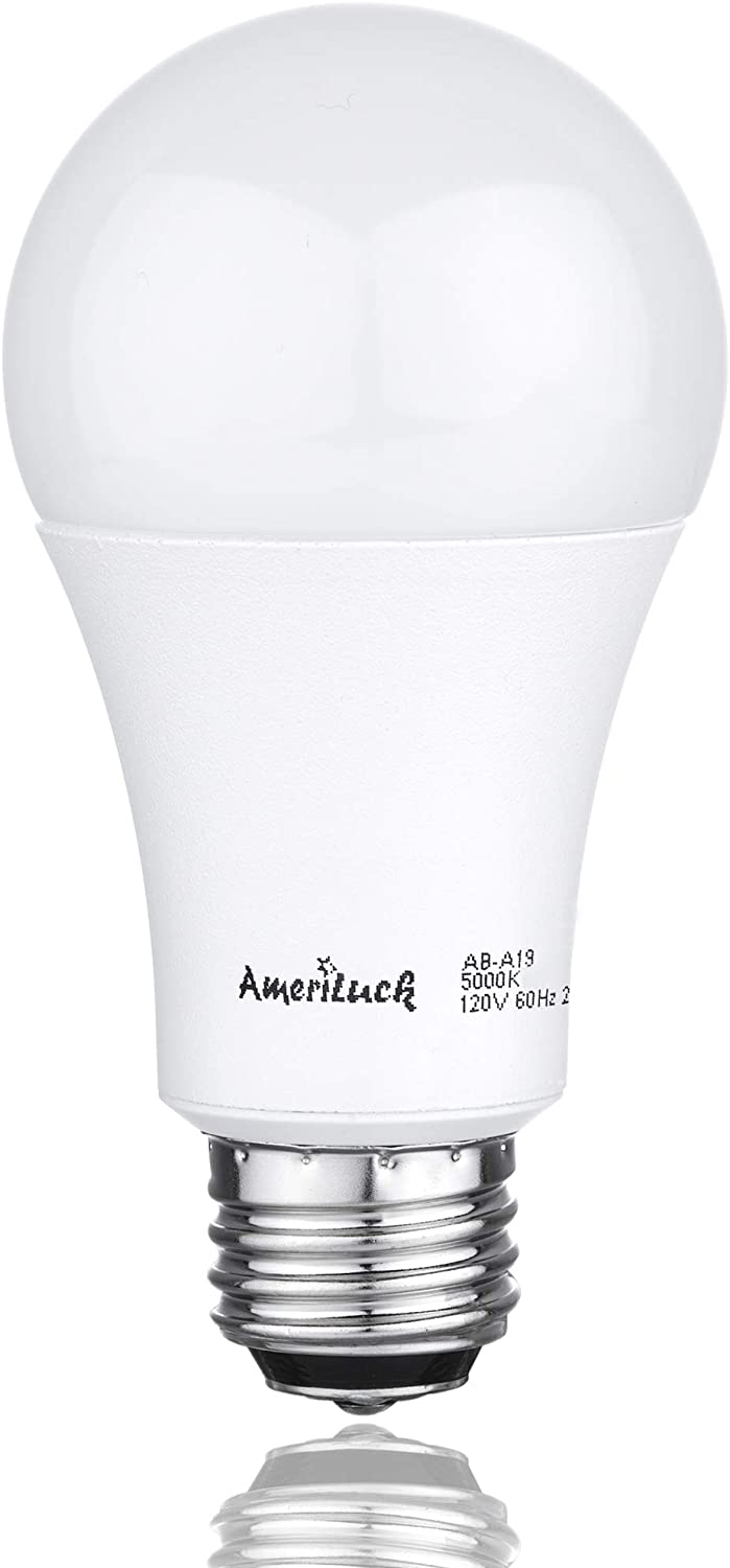 3-Way LED A19 Light Bulb 50-75-100W Equivalent 5000K Daylight (4 Pack ...