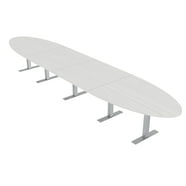 12 Person Rectangular Powered Modular Conference Table Metal Bases ...
