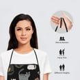 Chef Aprons for Men and Women - Delicate Cute Cartoon Cat Oil-Resistant ...