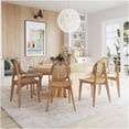 COSMOS Modern Natural Cane Dining Chairs, Set of 2 Solid Ash Wood Fully ...