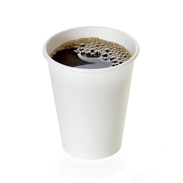 [50 PACK] 12oz White Paper Coffee Cups - Disposable Coffee Cups - Hot ...