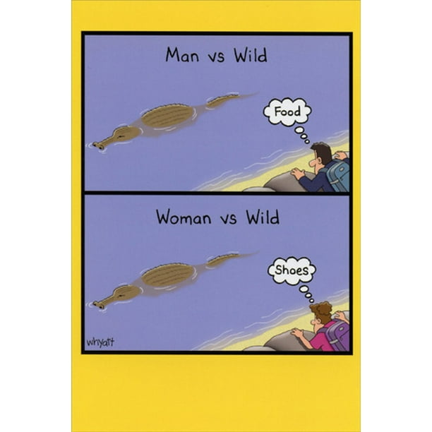Nobleworks Man Vs. Wild Funny / Humorous Tim Whyatt Birthday Card ...