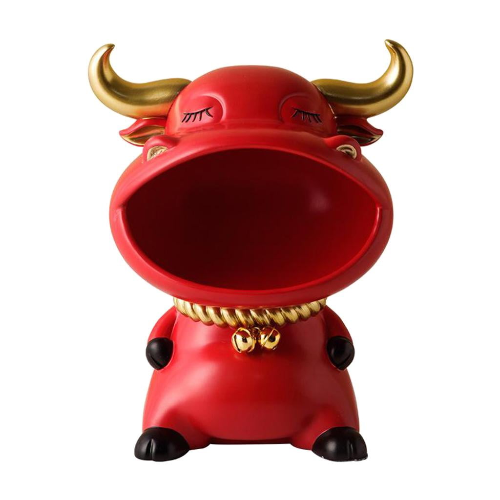 Estatua de toro , lve de entrada, gafas de almacenamiento, joyería ...