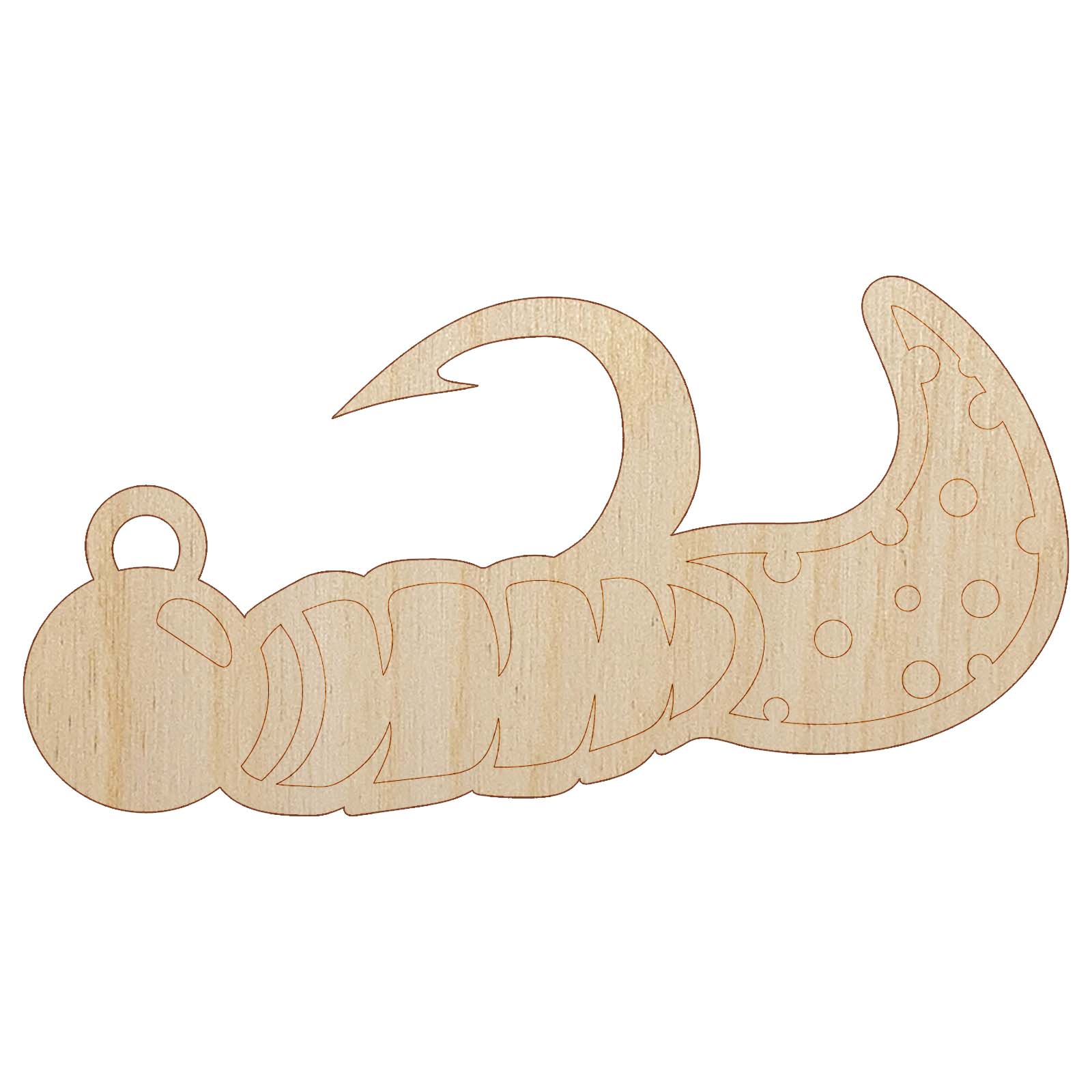 Fishing Jig Rubber Grub Lure Bait Angler Wood Shape Unfinished Piece ...