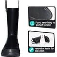 Kushyshoo Youth Rain Boots for Boys and Girls, Black Solid, Size 2 ...