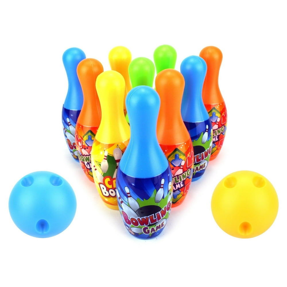 Toy Bowling Play Set for Children Sport Bowler Children's 12 Piece Toy ...