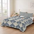 78x90in Quilt Bedding Set, Abstract Simple Grey Pattern Lightweight ...