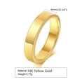 4mm Tungten Ring for Men Women, Baisc Simple 14K Yellow Gold Wedding ...
