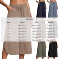 Cagogo Women Plus Size Wide Leg Capri Pants Drawstring Elastic Waist ...
