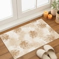 Creamy Beige Leaf Door Mat 16x24 Inch Modern Creamy Beige Palm Leaf ...