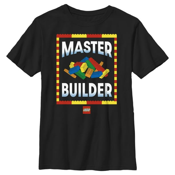 Boy's LEGO Master Builder Poster Graphic Tee Black Medium - Walmart.com