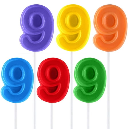 HTOOQ Number Seven Lollipops HTOOQ Pack of 6 Large Number Shaped Number ...