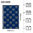 Blue Background Gold Bows Notebook Detachable Coil Notebook Diary Plan ...