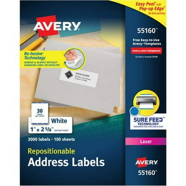 Avery Easy Peel Address Labels, 2/3" x 1-3/4", (2 Pack of 18294 ...