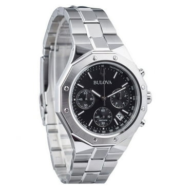 Bulova Men's Chronograph Diamond Accent Stainless Steel Watch 44mm ...