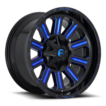 Fuel 1PC Aluminum Rim D644 CONTRA 18X9in Gloss Black Blue Tinted Clear ...